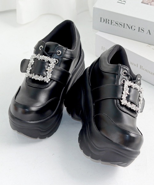 【セール】軽量厚底 ビジューバックルスニーカー（スニーカー）｜LOVEHUNTER（ラブハンター）のファッション通販 - ZOZOTOWN