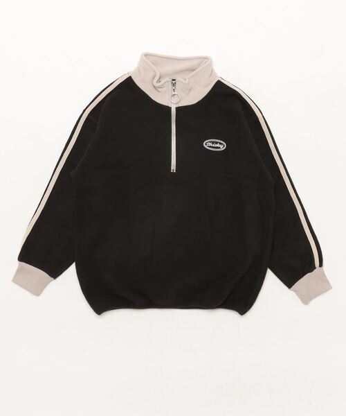 fleece sleeve line half zip pullover/フリース 袖ライン ハーフジップ トレーナー（スウェット）｜Anytime Songs（エニータイムソングス）の ...