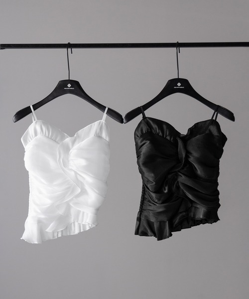 me+em select（ミームセレクト）の「【 2color 】オーガンジーボリュームフリルビスチェ ／ organdy volume Frill Bustier（その他トップス）」 - WEAR