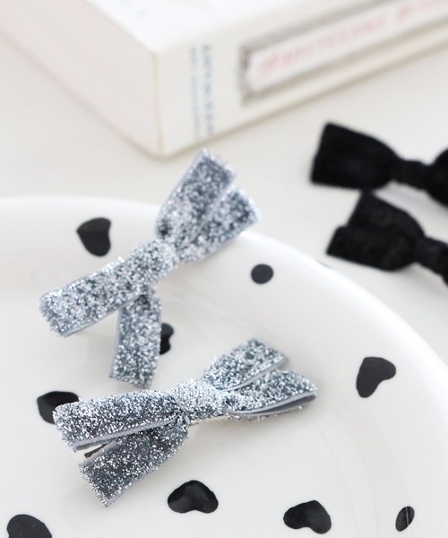 ラメ2SETリボンクリップ[tiny tiny(ティニーティニー)]（バレッタ/ヘアクリップ）｜tiny tiny（ティニーティニー）のファッション通販 - ZOZOTOWN