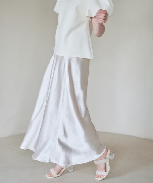 pomiii（ポミー）の「Aラインサテンスカート（スカート）」 - WEAR
