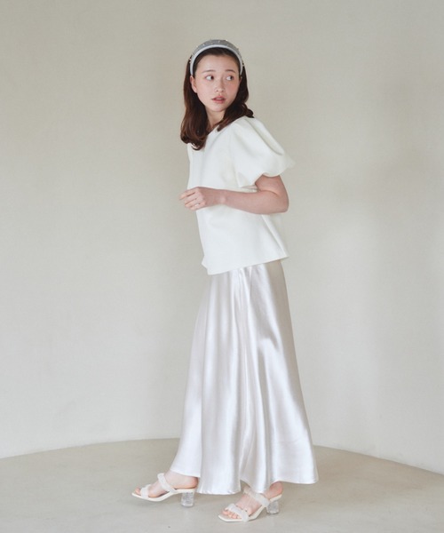 pomiii（ポミー）の「Aラインサテンスカート（スカート）」 - WEAR