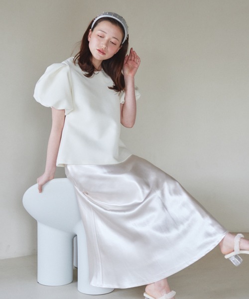 pomiii（ポミー）の「Aラインサテンスカート（スカート）」 - WEAR