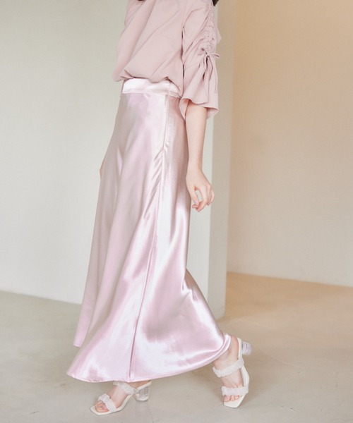 pomiii（ポミー）の「Aラインサテンスカート（スカート）」 - WEAR