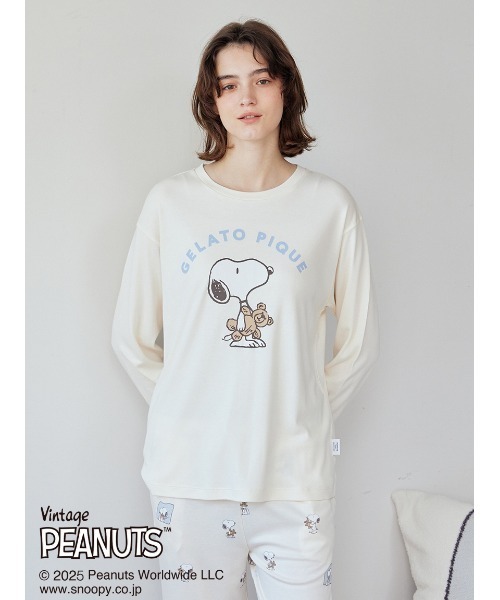 【PEANUTS】SNOOPY×BEAR ワンポイントロンT（ルームウェア/パジャマ）｜gelato pique（ジェラートピケ）のファッション通販 - ZOZOTOWN