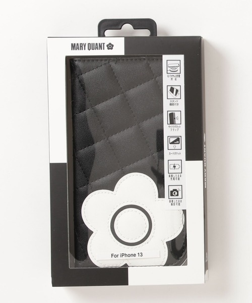 MARY QUANT（マリークヮント）の「【MARY QUANT】DAISY PATCH PU QUILT Leather Book Type Case 【iPhone 13対応】 IP13 ...