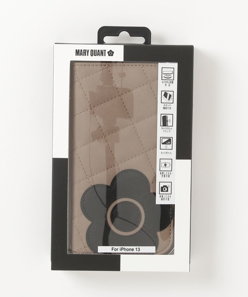 MARY QUANT（マリークヮント）の「【MARY QUANT】DAISY PATCH PU QUILT Leather Book Type Case 【iPhone 13対応】 IP13 ...