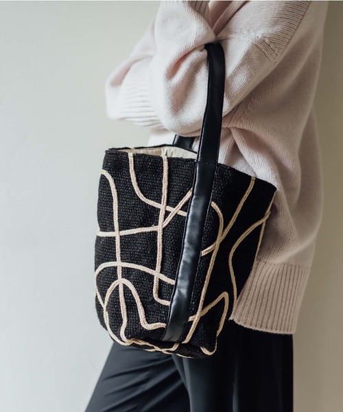 beej（ビージ）の「beej Tape line woven bag（トートバッグ）」 - WEAR