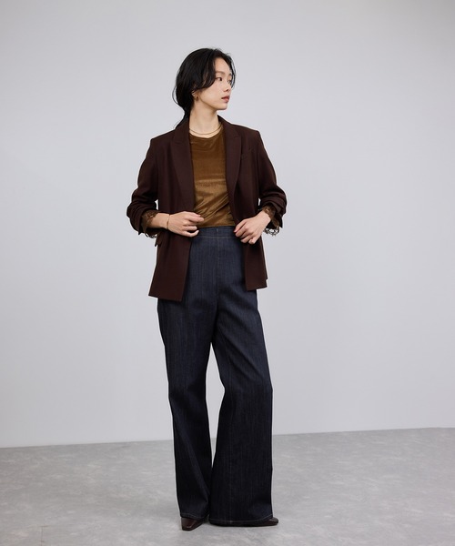 セール】ストレッチデニム セーラーパンツ/イージーケア（デニムパンツ