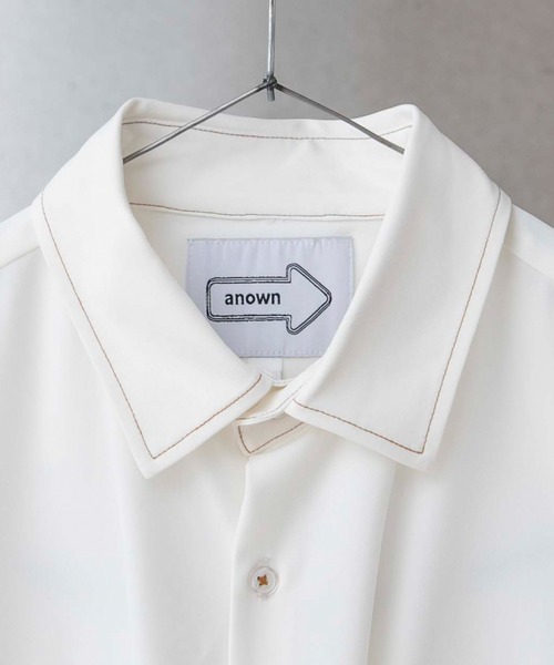 anown（アノン）の「 シャイニーステッチオーバーサイズ半袖シャツ【ファッションインフルエンサー tai×anown 限定コラボ】（シャツ ...