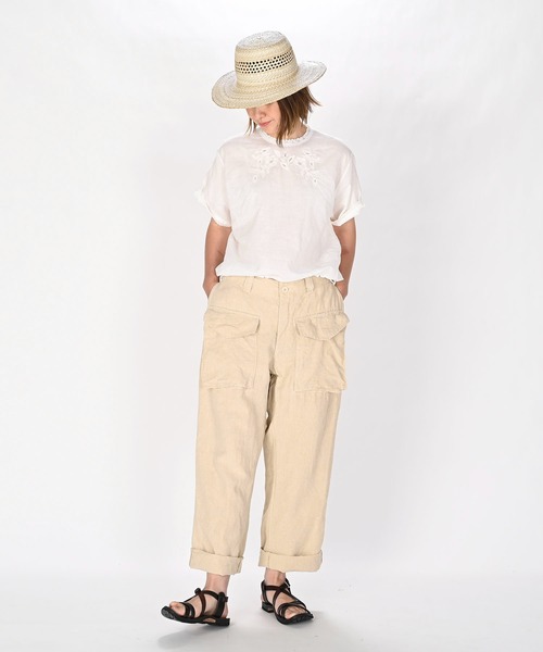 45R（フォーティファイブアール）の「インドカディの刺繍deTシャツ（シャツ/ブラウス）」 - WEAR