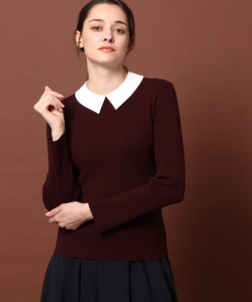 DRESSTERIOR（ドレステリア）の「 【2WAY/CLASSY.12月号掲載】】デタッチャブルカラーリブニット（ニット/セーター）」 - WEAR