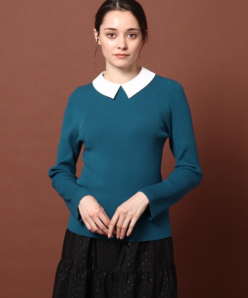 DRESSTERIOR（ドレステリア）の「【2WAY/CLASSY.12月号掲載】】デタッチャブルカラーリブニット（ニット/セーター）」 - WEAR