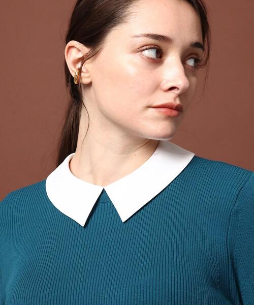 DRESSTERIOR（ドレステリア）の「 【2WAY/CLASSY.12月号掲載】】デタッチャブルカラーリブニット（ニット/セーター）」 - WEAR