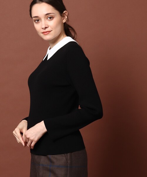 DRESSTERIOR（ドレステリア）の「 【2WAY/CLASSY.12月号掲載】】デタッチャブルカラーリブニット（ニット/セーター）」 - WEAR