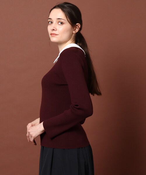 DRESSTERIOR（ドレステリア）の「 【2WAY/CLASSY.12月号掲載】】デタッチャブルカラーリブニット（ニット/セーター）」 - WEAR