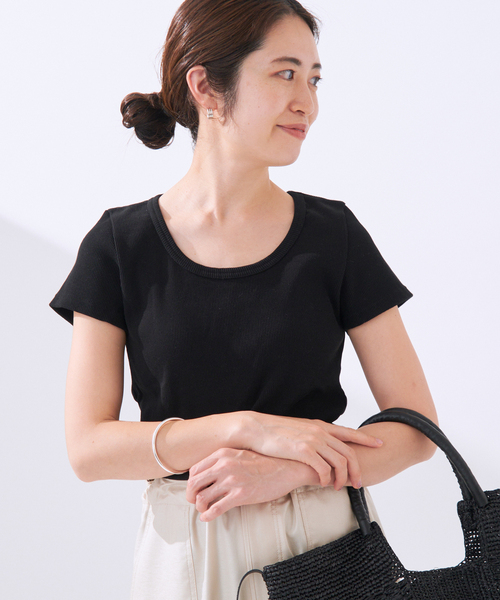 IENA（イエナ）の「リブミニTシャツ（Tシャツ/カットソー）」 - WEAR