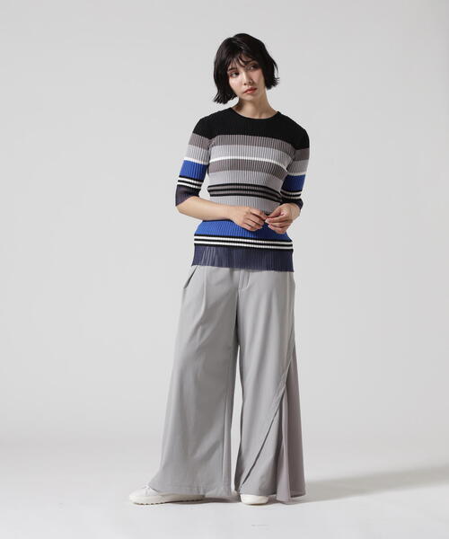 AULA AILA（アウラアイラ）の「AULA AILA/アウラアイラ/MULTI BORDER KNIT/マルチボーダーニット（ニット/セーター）」 - WEAR