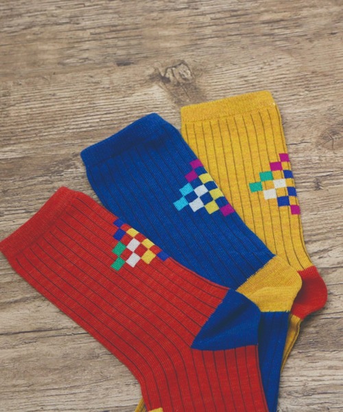 stample（スタンプル）の「スクエアチップ クルーソックス 3P（ソックス/靴下）」 - WEAR