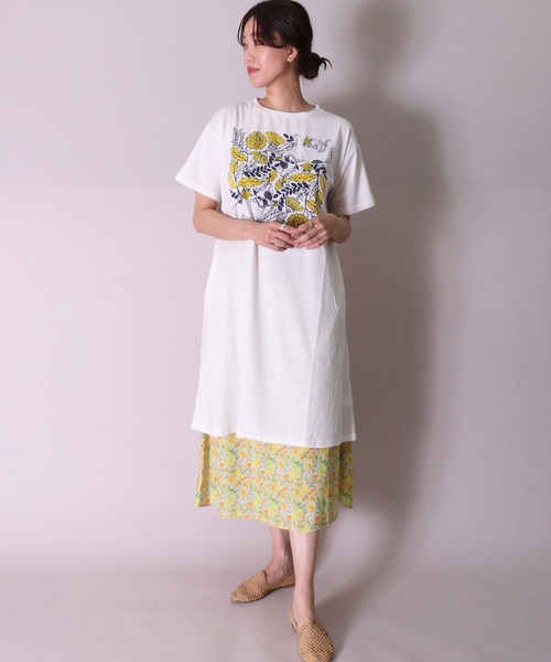 BARNDOOR（バーンドア）の「【BARNDOOR】北欧風 フルーツ プリント スカート(BD)（スカート）」 - WEAR