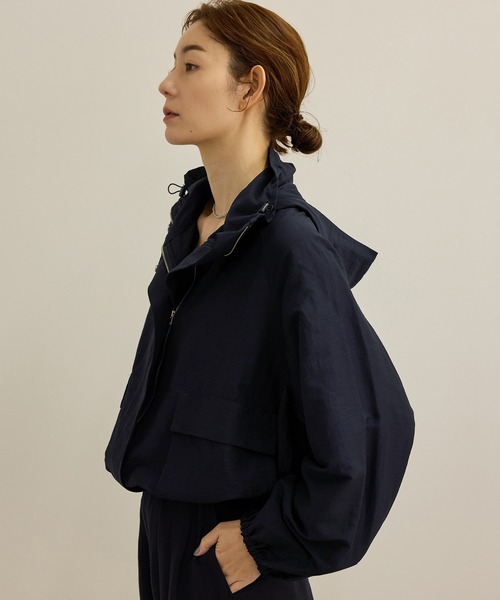 ロペ（ROPE’）/【洗える】ビスコースリネン ライトマウンテンパーカー/一部セットアップ対応 ビスコースリネン ライトマウンテンパーカー【一部セットアップ対応