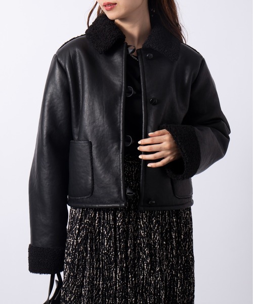 SETUP7（セットアップセブン）の「【SETUP7】フェイクレザームートンボアジャケット SCCH400（その他アウター）」 - WEAR