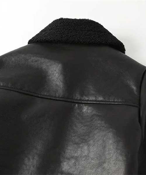 SETUP7（セットアップセブン）の「【SETUP7】フェイクレザームートンボアジャケット SCCH400（その他アウター）」 - WEAR