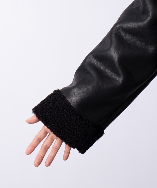 SETUP7（セットアップセブン）の「【SETUP7】フェイクレザームートンボアジャケット SCCH400（その他アウター）」 - WEAR