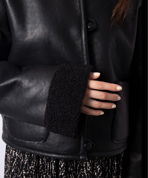 SETUP7（セットアップセブン）の「【SETUP7】フェイクレザームートンボアジャケット SCCH400（その他アウター）」 - WEAR