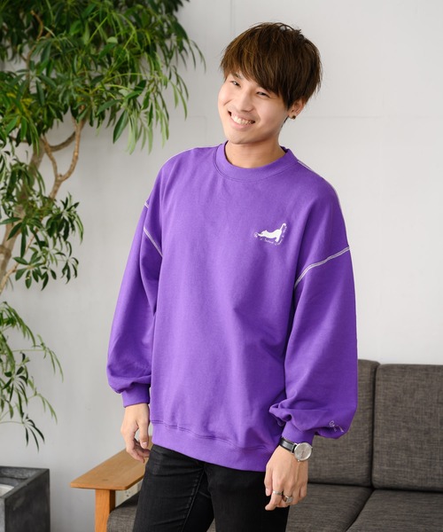 INTER FACTORY（インターファクトリー）の「もちょぺ - 配色刺繍スウェット made in INTER FACTORY（Tシャツ ...