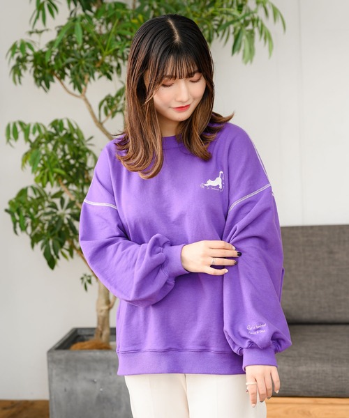 INTER FACTORY（インターファクトリー）の「もちょぺ - 配色刺繍スウェット made in INTER FACTORY（Tシャツ ...