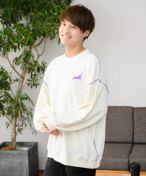 INTER FACTORY（インターファクトリー）の「もちょぺ - 配色刺繍スウェット made in INTER FACTORY（Tシャツ ...