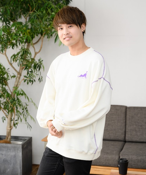 INTER FACTORY（インターファクトリー）の「もちょぺ - 配色刺繍スウェット made in INTER FACTORY（Tシャツ ...