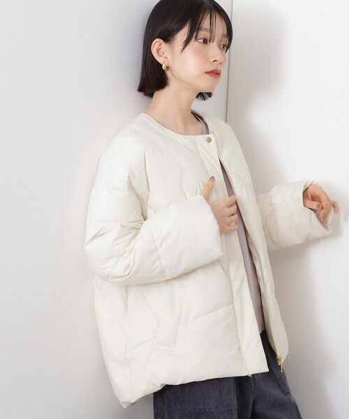 ザ ショップ ティーケー（THE SHOP TK）/きれいめにもカジュアルにも ノーカラーキルトジャケット セール】きれいめにもカジュアルにも ノーカラーキルトジャケット