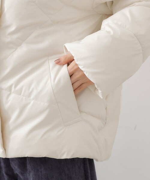 セール】きれいめにもカジュアルにも ノーカラーキルトジャケット