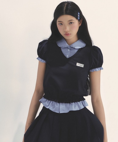 SunsetPark（サンセットパーク）の「レイヤードライクパフスリーブトップス SP25s130【SunsetPark】【2025SS】（その他トップス）」 - WEAR