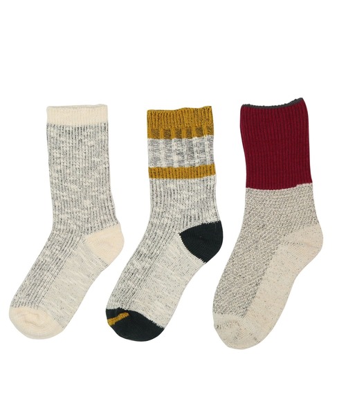 stample（スタンプル）の「ミックスリブ クルーソックス 3P（ソックス/靴下）」 - WEAR