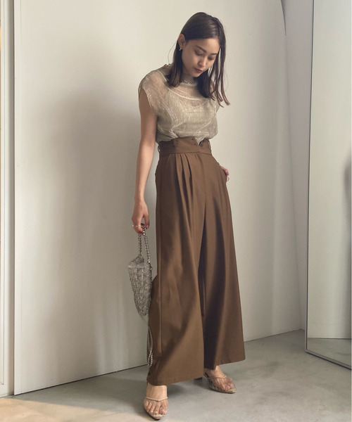 AMERI（アメリ）の「CENTER SLIT LOOSE PANTS（その他パンツ）」 - WEAR