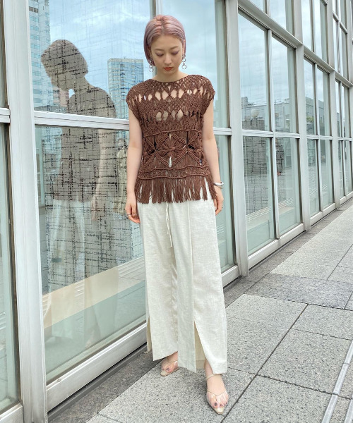 AMERI（アメリ）の「CENTER SLIT LOOSE PANTS（その他パンツ）」 - WEAR