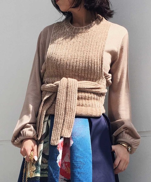 AMERI（アメリ）の「VARIOUS GAUGE KNIT（ニット/セーター）」 - WEAR