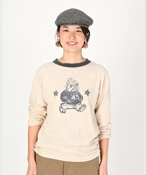 45R（フォーティファイブアール）の「ネル天竺の908ブルTシャツ（Tシャツ/カットソー）」 - WEAR