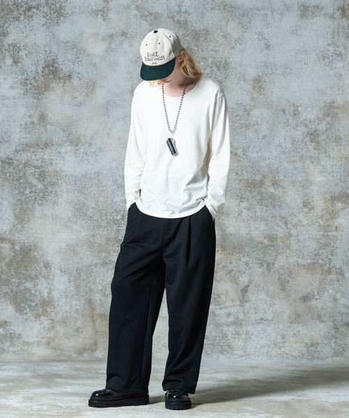 セール】Loose Neck Long Sleeves T-Shirt / ルーズネックロング