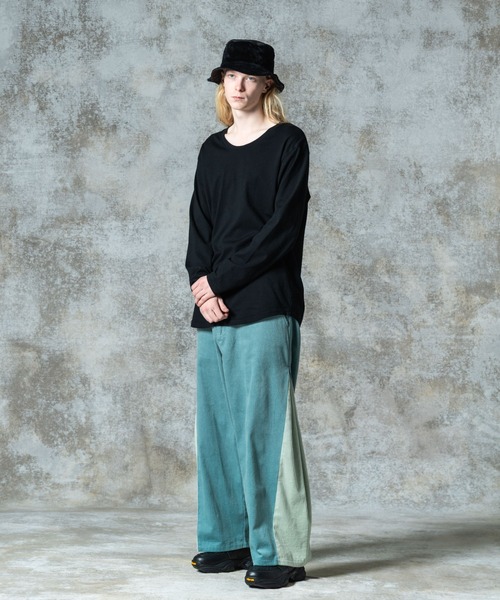 セール】Loose Neck Long Sleeves T-Shirt / ルーズネックロング