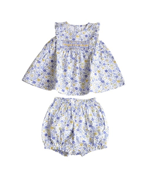 DADWAY（ダッドウェイ）の「花柄スモッキング ミルキースーツ（ワンピース）」 - WEAR