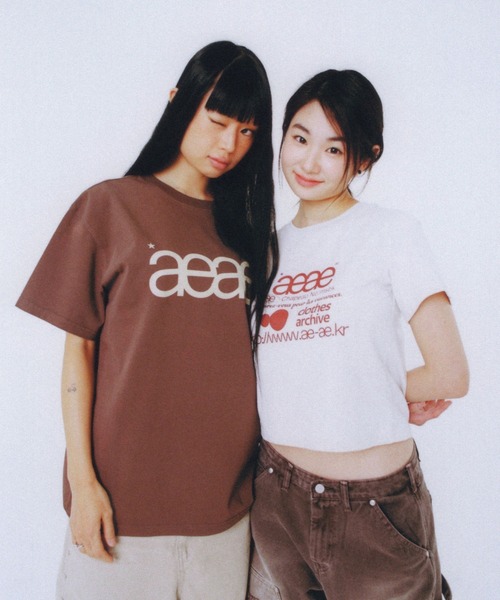 aeae（エーイーエーイー）の「AEAE LOGO T-SHIRTS（Tシャツ/カットソー）」 - WEAR