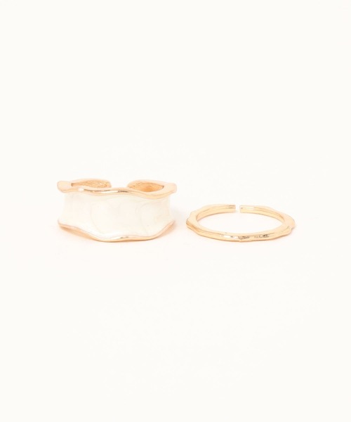 PairPair（ペアペア）の「ホワイトメタルリングset（Tシャツ/カットソー）」 - WEAR