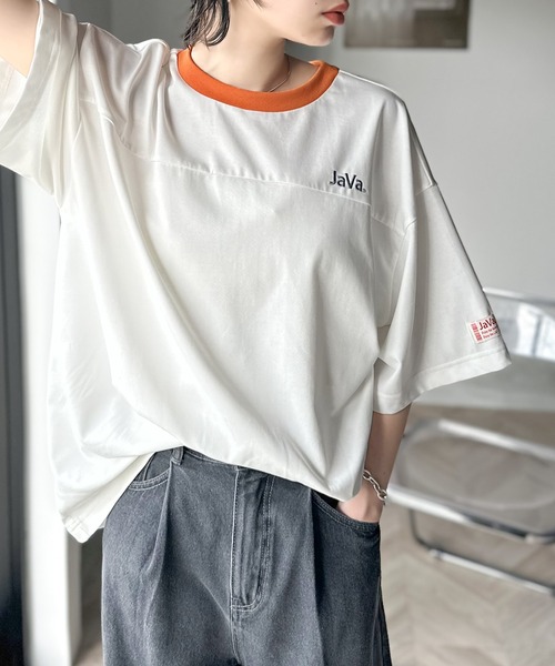 Java（ジャバ）の「《JaVa ジャバコラボ》大人のアメカジスタイル。ナンバーリングリンガーフットボールT（Tシャツ/カットソー）」 - WEAR