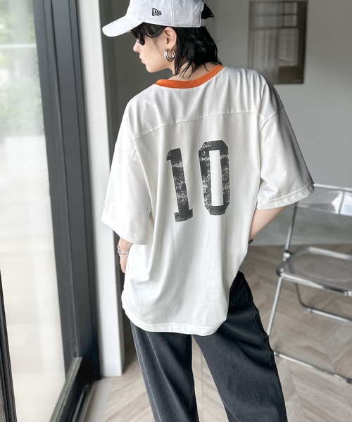 Java（ジャバ）の「《JaVa ジャバコラボ》大人のアメカジスタイル。ナンバーリングリンガーフットボールT（Tシャツ/カットソー）」 - WEAR