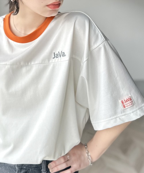 Java（ジャバ）の「《JaVa ジャバコラボ》大人のアメカジスタイル。ナンバーリングリンガーフットボールT（Tシャツ/カットソー）」 - WEAR