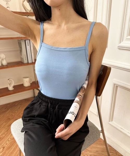 Teem Store（チームストア）の「リブ編みショートカットキャミソール（キャミソール）」 - WEAR